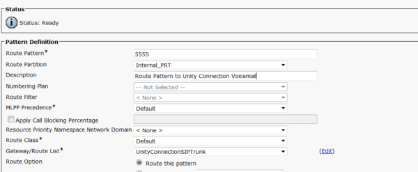 Unity Connection CUCM SIP Trunk Integration