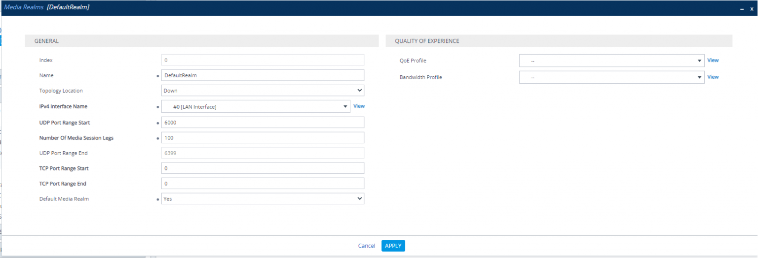 Configuring Audiocodes SBC to integrate with CUCM