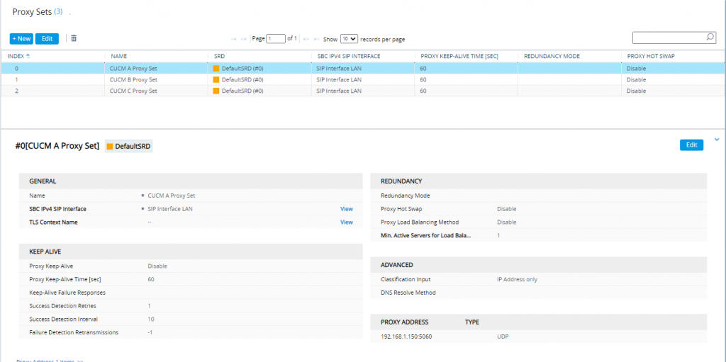 Configuring Audiocodes SBC to integrate with CUCM
