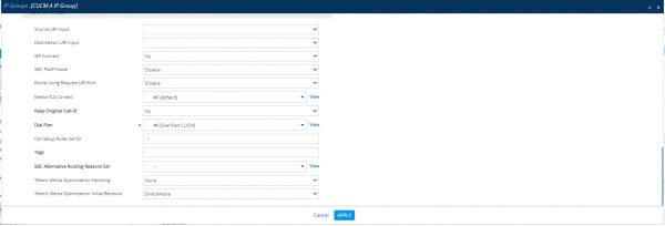 Configuring Audiocodes SBC to integrate with CUCM