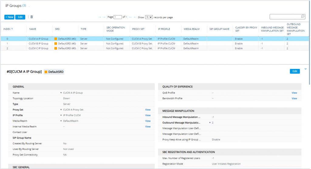 Configuring Audiocodes SBC to integrate with CUCM